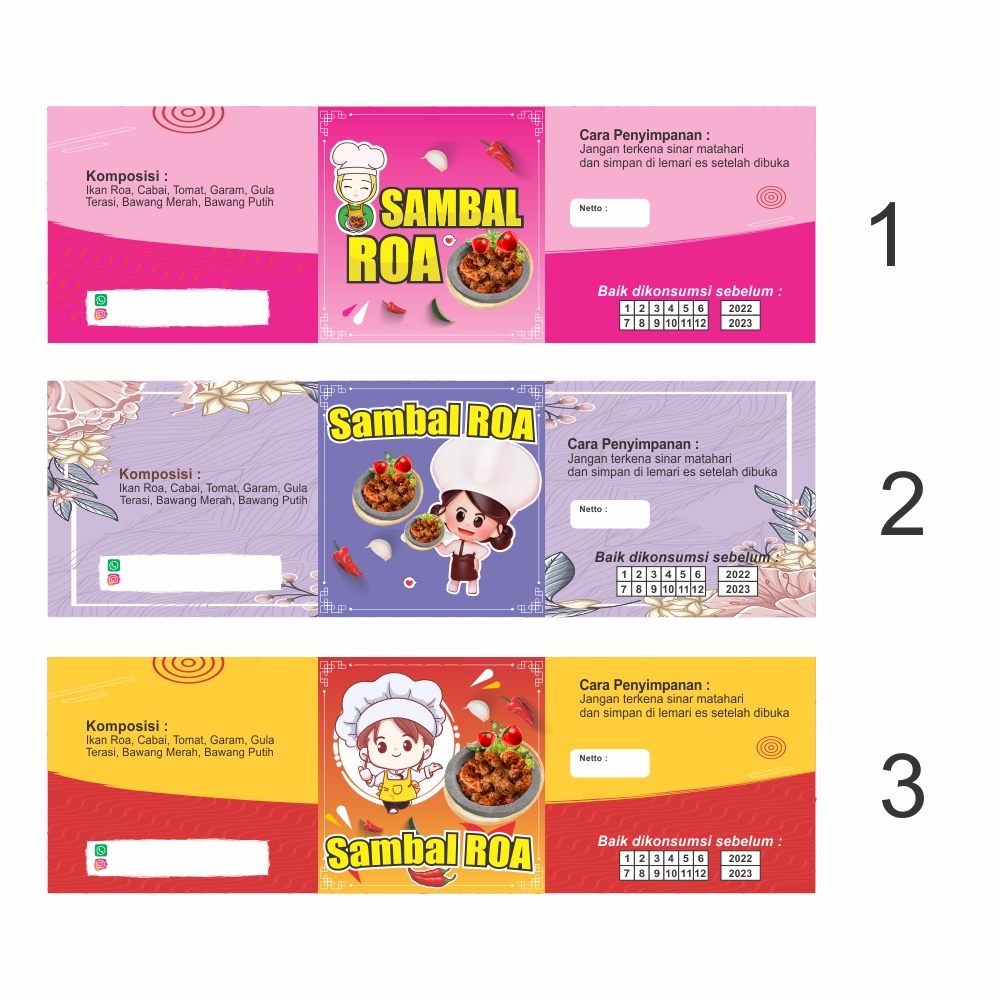 Jual Stiker sambal Roa - Stiker sambal cumi - Stiker sambal pecel ... Jual Stiker sambal Roa - Stiker sambal cumi - Stiker sambal pecel ...