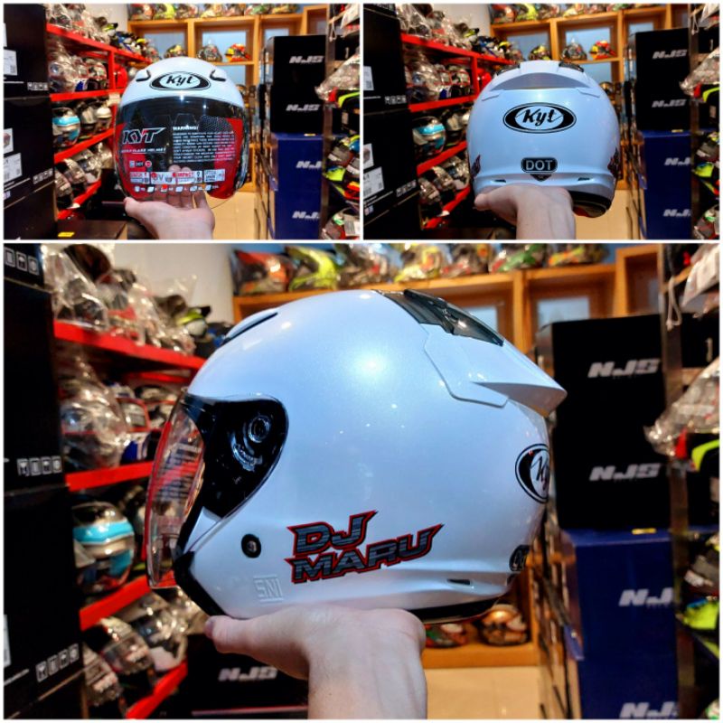 Jual HELM KYT DJ MARU WHITE | Shopee Indonesia
