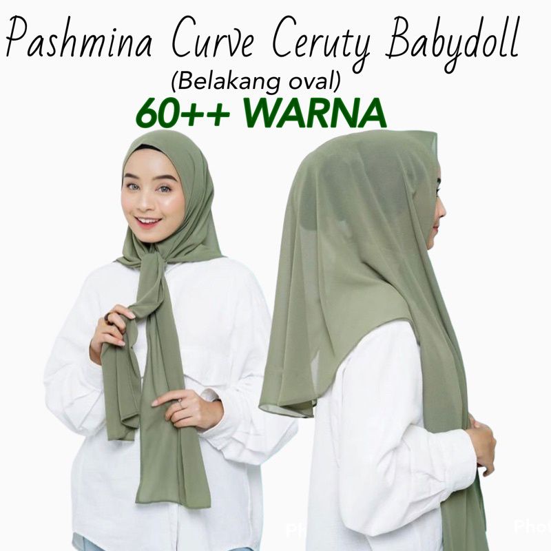Jual New Pashmina Curve (Oval) Panjang 200cm | Shopee Indonesia