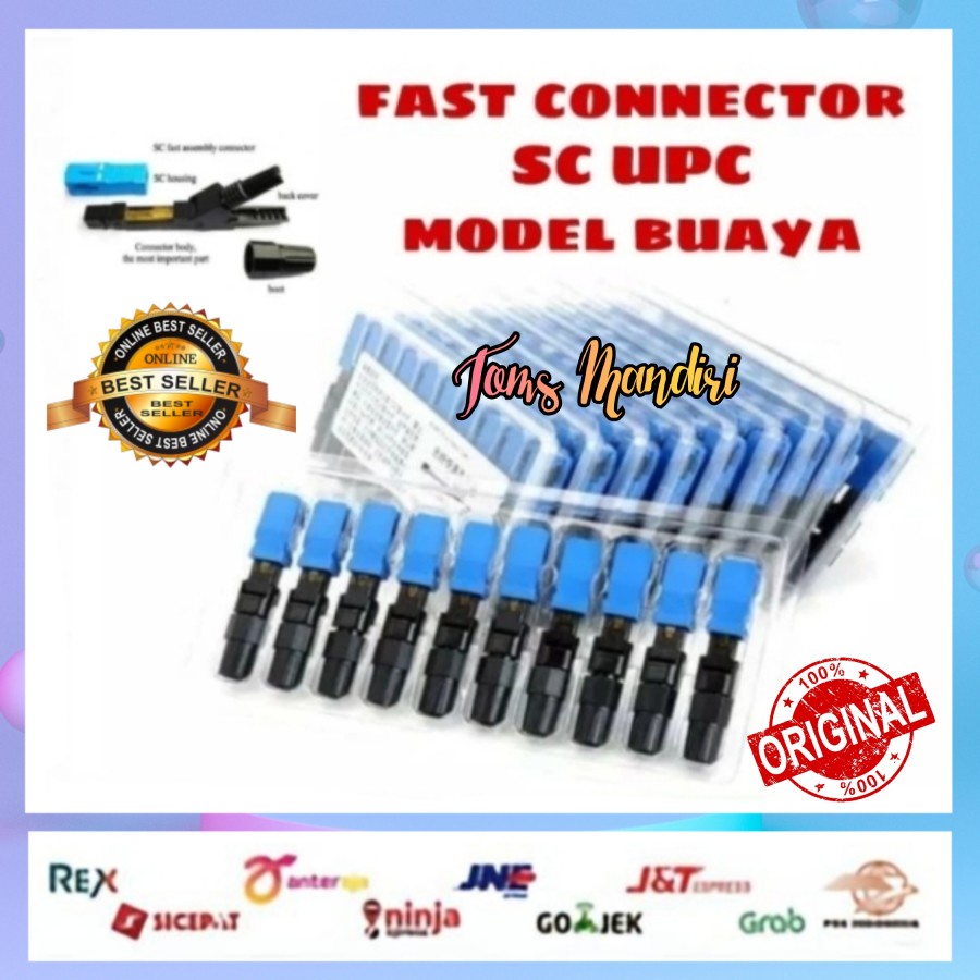 Jual Fast Connector SC UPC Fiber Optik Model Buaya /Fast Connector SC ...
