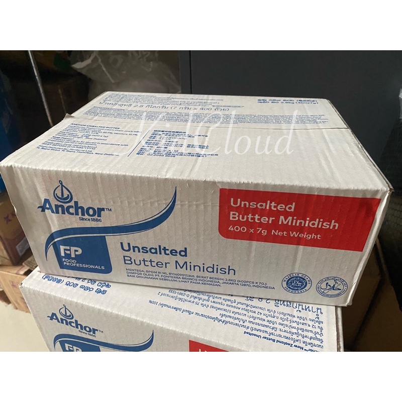 Jual ANCHOR Butter Minidish 7 gr Unsalted Portion per Carton isi 400 ...