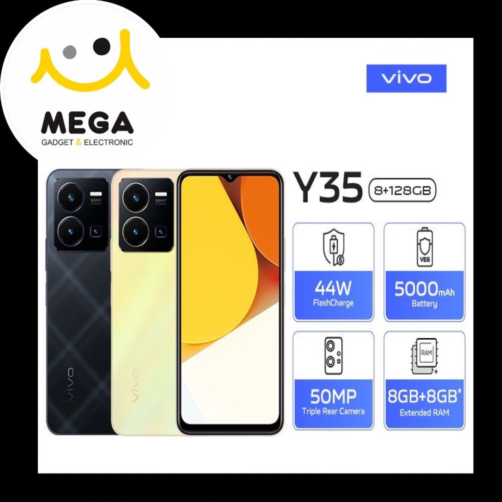 Jual Vivo Y35 8GB + 128GB Garansi Resmi Vivo Indonesia | Shopee Indonesia