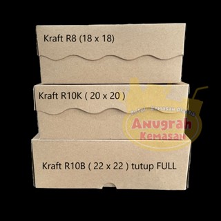 Jual Kardus kraft R10k renda / dus kraft nasi / dus makanan / kerdus ...