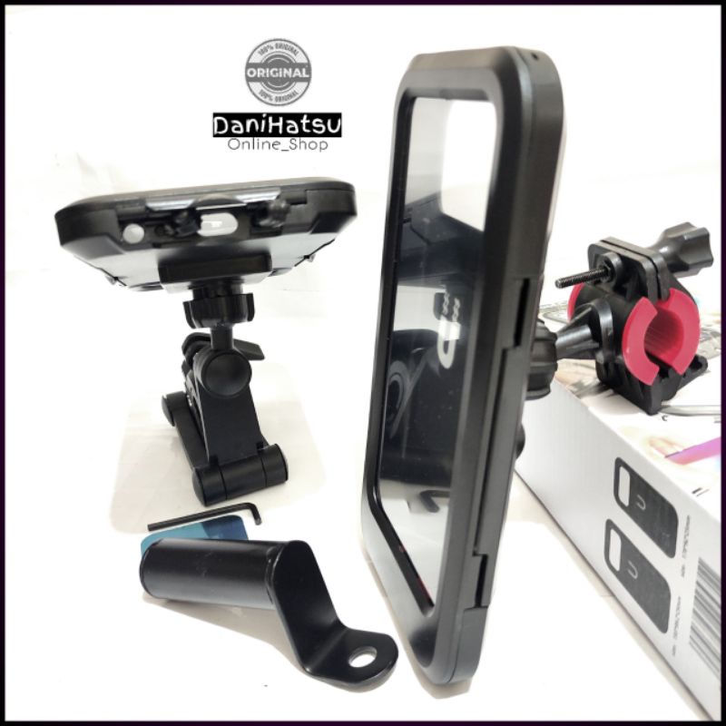 Jual HOLDER HP HANDPHONE MURAH ANTI AIR WATERPROOF STANG SPION MOTOR GENIO ADV XRIDE NMAX PCX ...