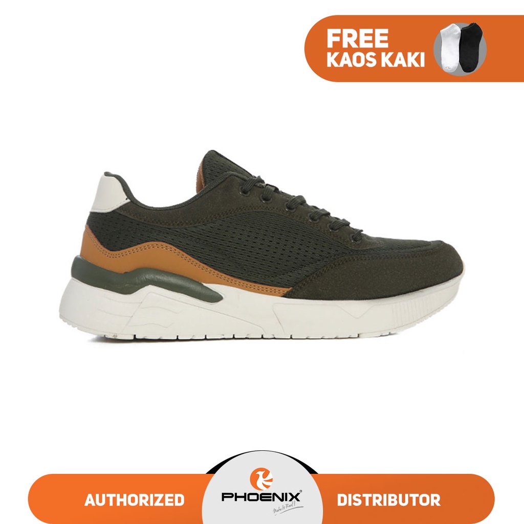 Jual Phoenix Juno Sepatu Sneakers Pria - Olive | Shopee Indonesia