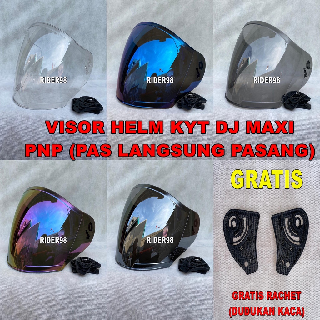 Jual VISOR HELM KACA HELEM KYT DJ MAXI Original Pnp Pas Langsung Pasang ...