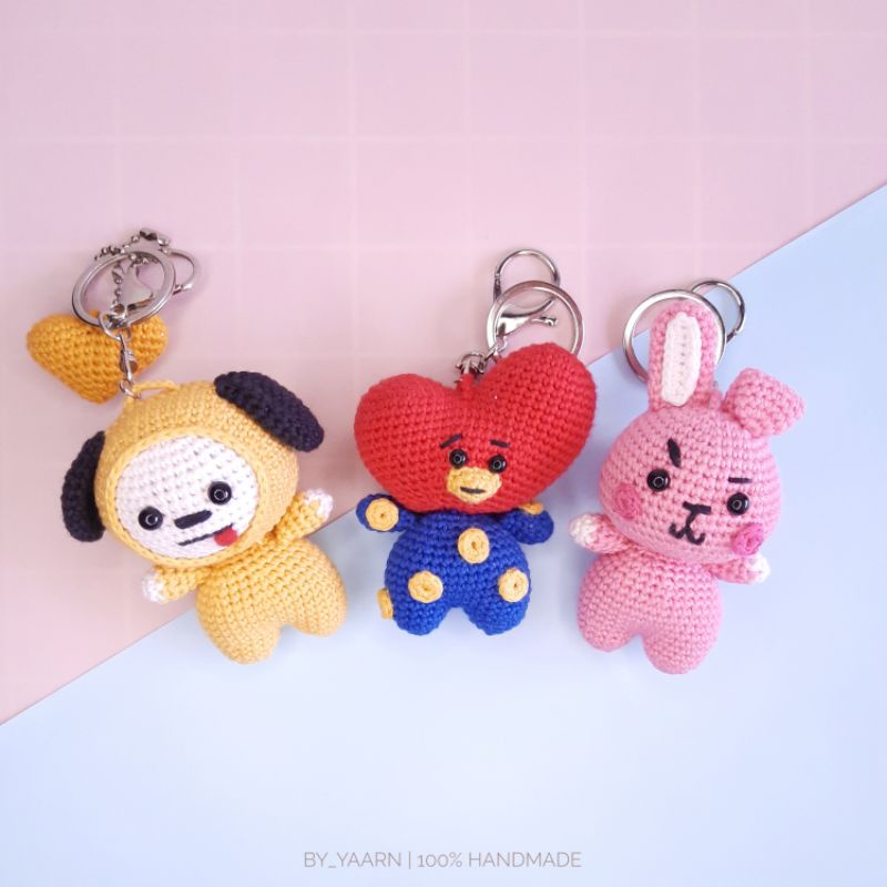 Jual BT21 Keychain Rajut Handmade - Maknae Line Series| Amigurumi BTS ...
