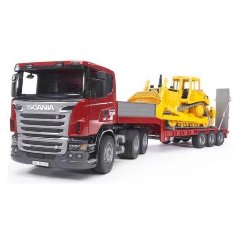 Jual Bruder toys scania R series low loader truck 3555 | Shopee Indonesia