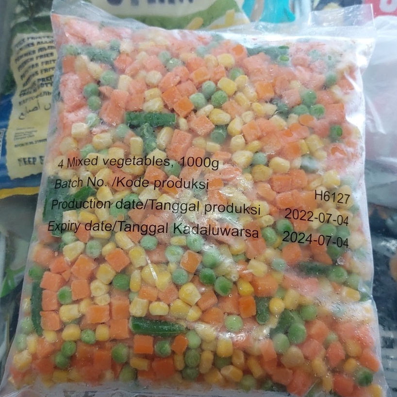Jual FROZEN MIX VEGETABLES SAYURAN BEKU MIXED VEGIE 1KG CURAH WORTEL ...