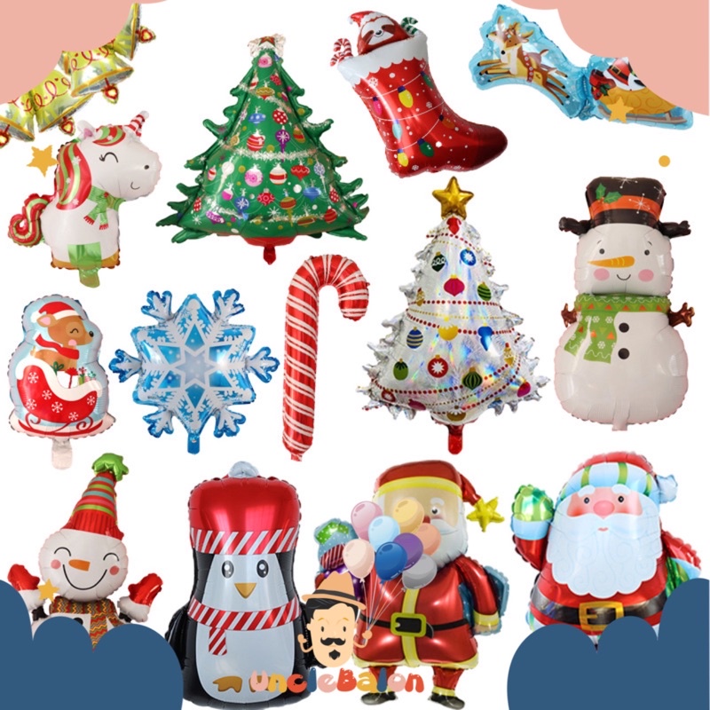 Jual Balon Karakter Christmas / Balon Santa Claus / Balon Natal / Balon ...