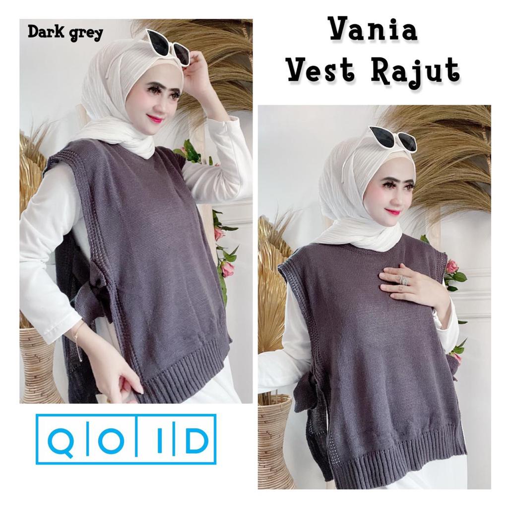 Jual Vest Vania Rompi Rajut Tali Knit Outer Wanita Premium Ori Qoid ...