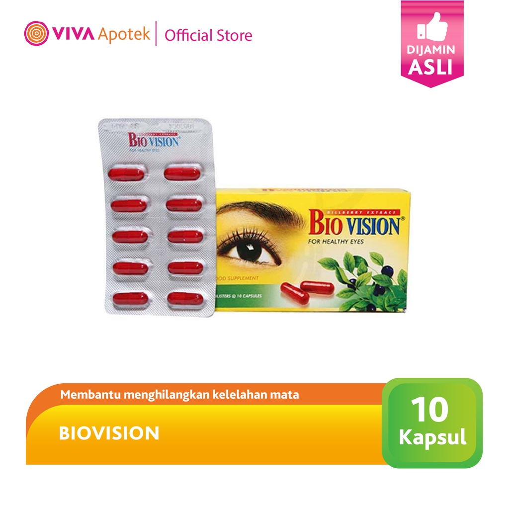 Jual Biovision untuk Menjaga Kesehatan Mata (10 Kapsul) | Shopee Indonesia