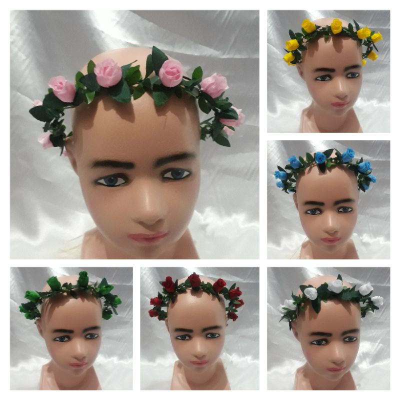 Jual FLOWER CROWN BUNGA SERUNI KUNCUP KAWAT DAUN BANDO MAHKOTA BUNGA ...