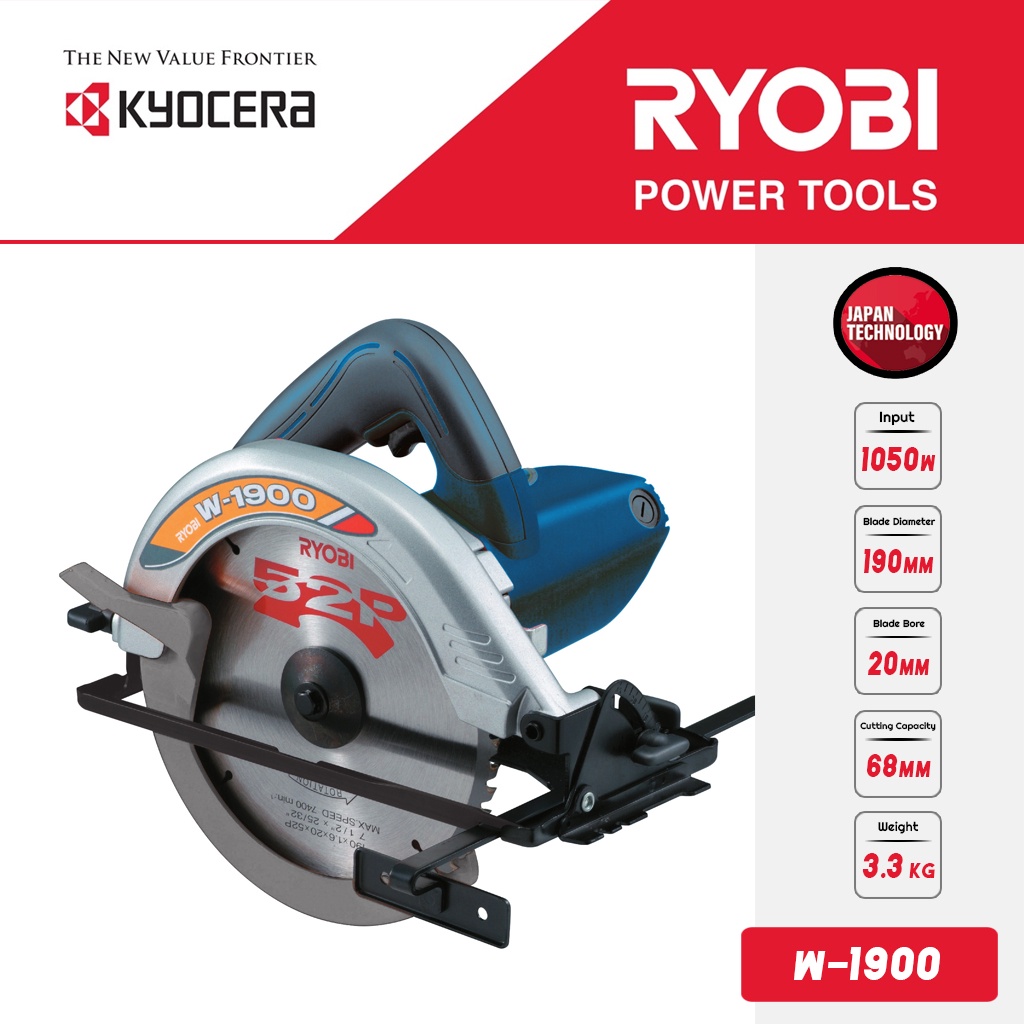 Jual Kyocera - Ryobi Circular Saw AW 1910 / W 1900 Gergaji Bundar ...