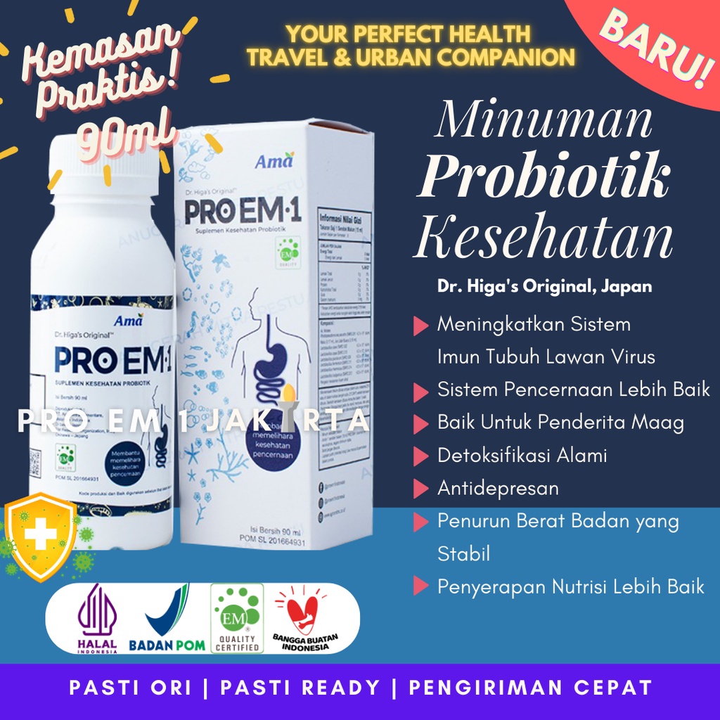 Jual PRO EM 1 / PROEM1 Probiotik Mini 90ml (BPOM Certified) | Shopee ...