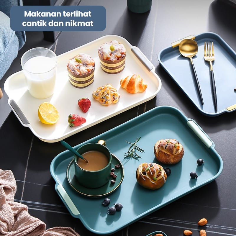Jual Nampan Saji Makanan Minuman Buah Serbaguna Nampan Plastik Tempat ...