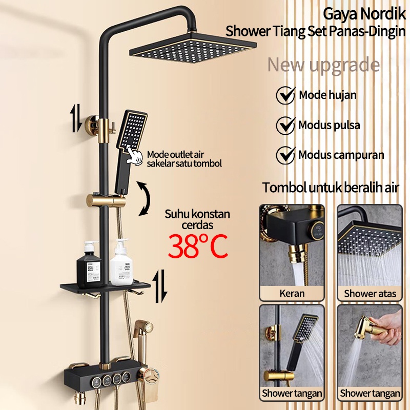 Jual Shower Kamar Mandi 4 Dalam 1 Set Dengan Sprayer Faucet Sprayer ...