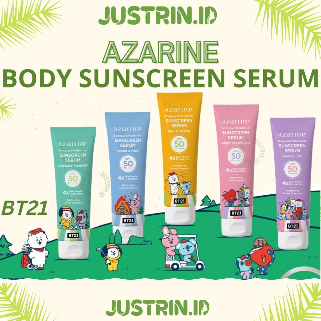 Jual AZARINE Bodyguard Sunscreen Serum Moisturizer BT21 SPF 50 PA ...
