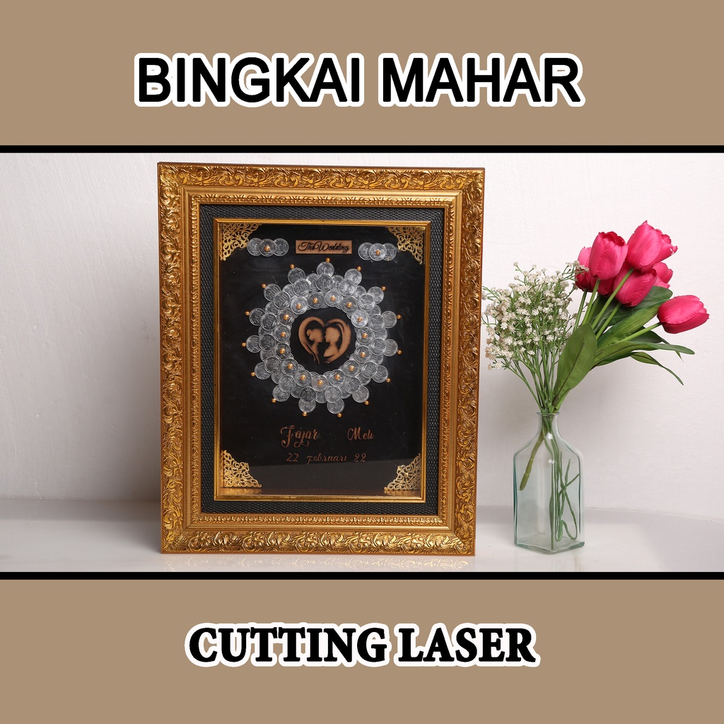 Jual Bingkai Mahar Rustic/Bingkai Mahar Elegan/Bingkai Mahar Cutting ...