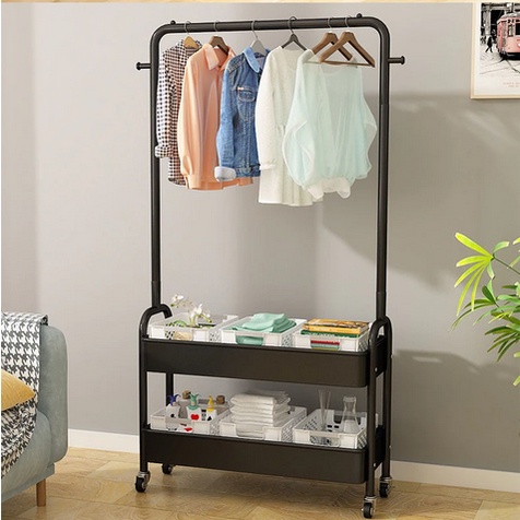 Jual Rak Gantungan Baju Multifungsi Standing Rak Besi Rak Keranjang ...