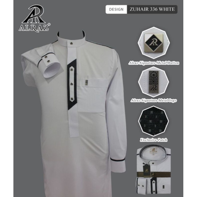 Jual JUBAH AL RAZ MODEL ZUHAIR PUTIH | Shopee Indonesia