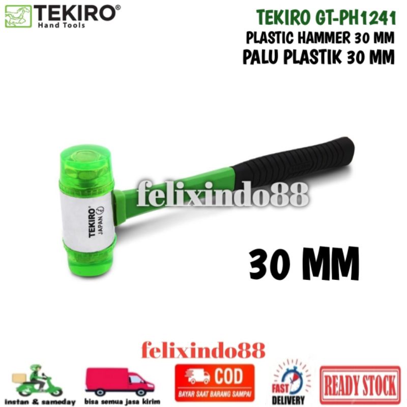 Jual TEKIRO PALU PLASTIK 30MM GT-PH1241 DOUBLE PLASTIC HAMMER 30 MM ...