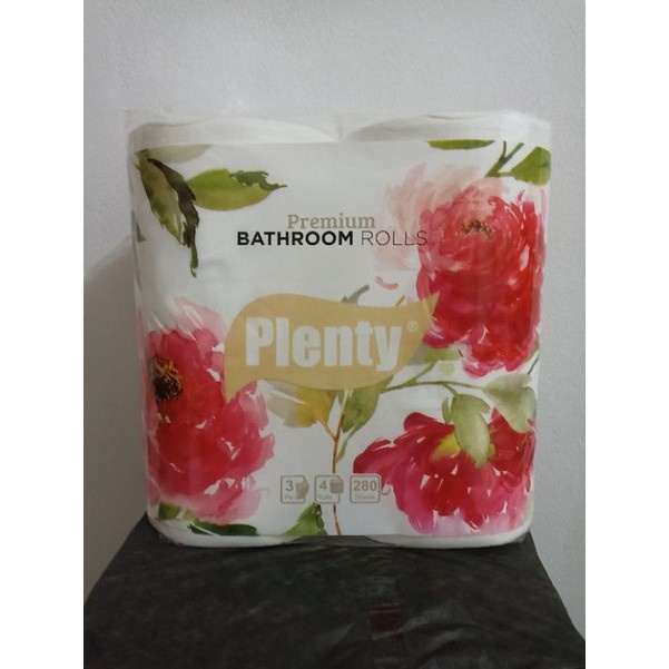 Jual Tissue Plenty Premium Bathroom Rolls 3 ply 4 in 1 (4 roll ...