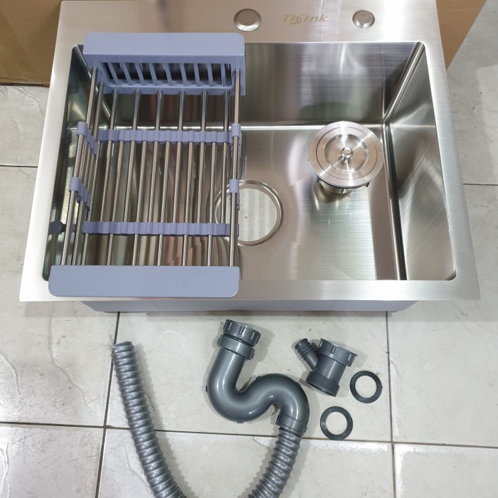 Jual Bak Cuci Piring Thsink Stainless Sus304 Tebal 52X43 | Shopee Indonesia