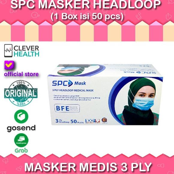 Jual SPC Masker Medis Headloop 3Ply 50pcs / Masker Hijab / Medical Grade 70-retela-1 Ayo Order ...