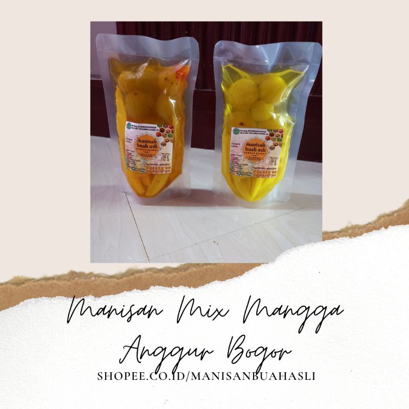 Jual Manisan Buah Mix Mangga Anggur Bogor 350 gram | Shopee Indonesia