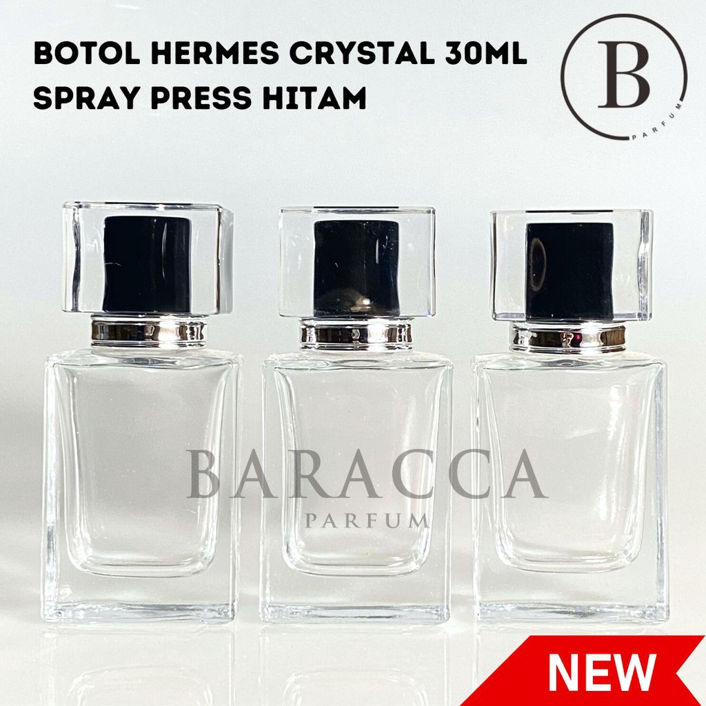 Jual Botol Parfum Crystal 30ML Press Hitam - Botol Crystal Press - Botol Hermes 30ML | Shopee ...
