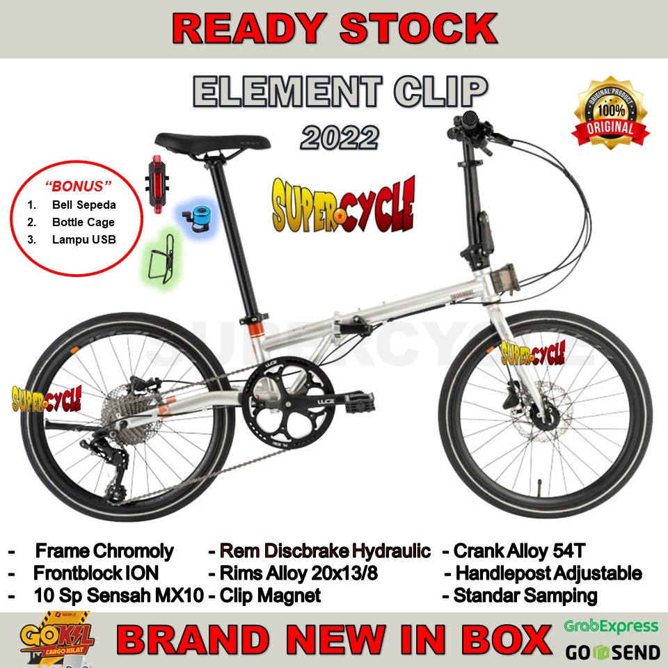 Jual Sepeda Lipat ELEMENT CLIP 20" Chromoly 10 Speeds New Original ...