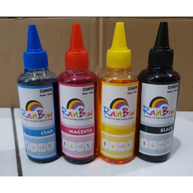 Jual TINTA REFILL PRINTER CANON 100ML BOTOL RAINBOW | Shopee Indonesia