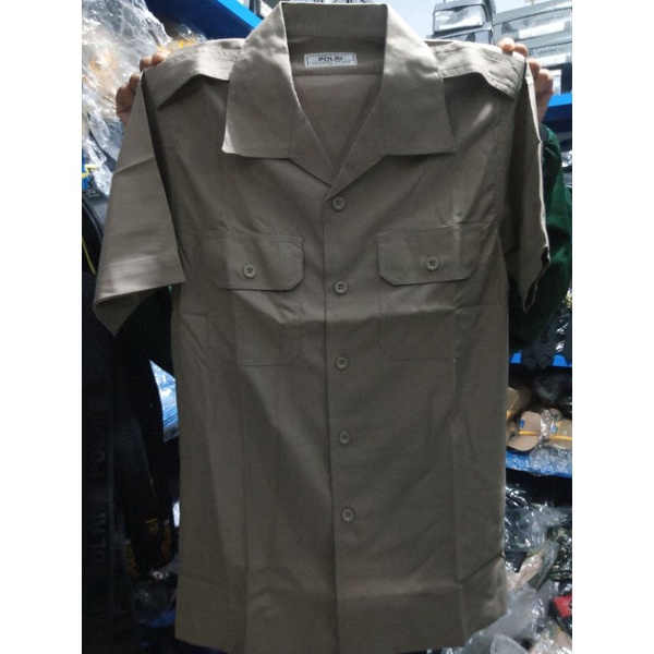 Jual Baju pdh jatah polri lengan pendek | Shopee Indonesia