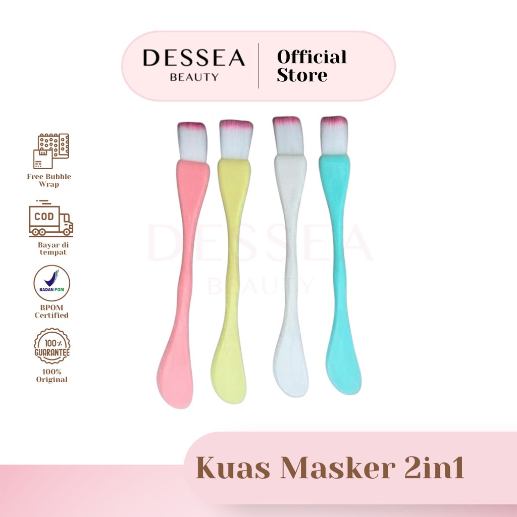 Jual Kuas Masker Wajah 2 In 1 / Facial Mud Mask Brush / Spatula 2 in 1 ...