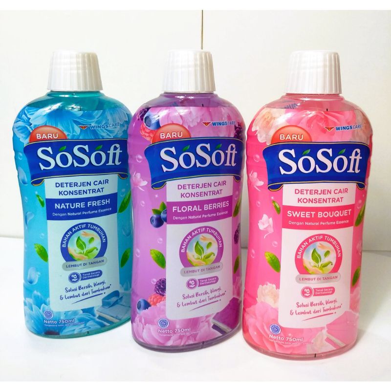 Jual SALE !! SOSOFT DETERJEN CAIR BOTOL 700ML & REFFIL 750ML | Shopee ...