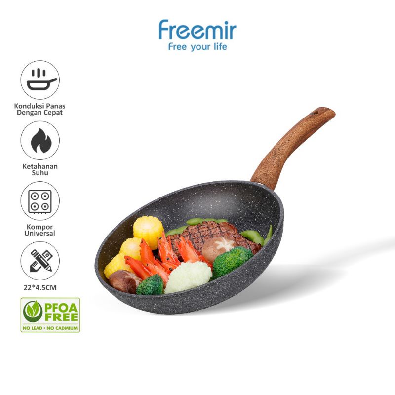 Jual Freemir Fry Pan 23Cm Wajan Teflon Anti Lengket Bebas PFOA/BPA ...