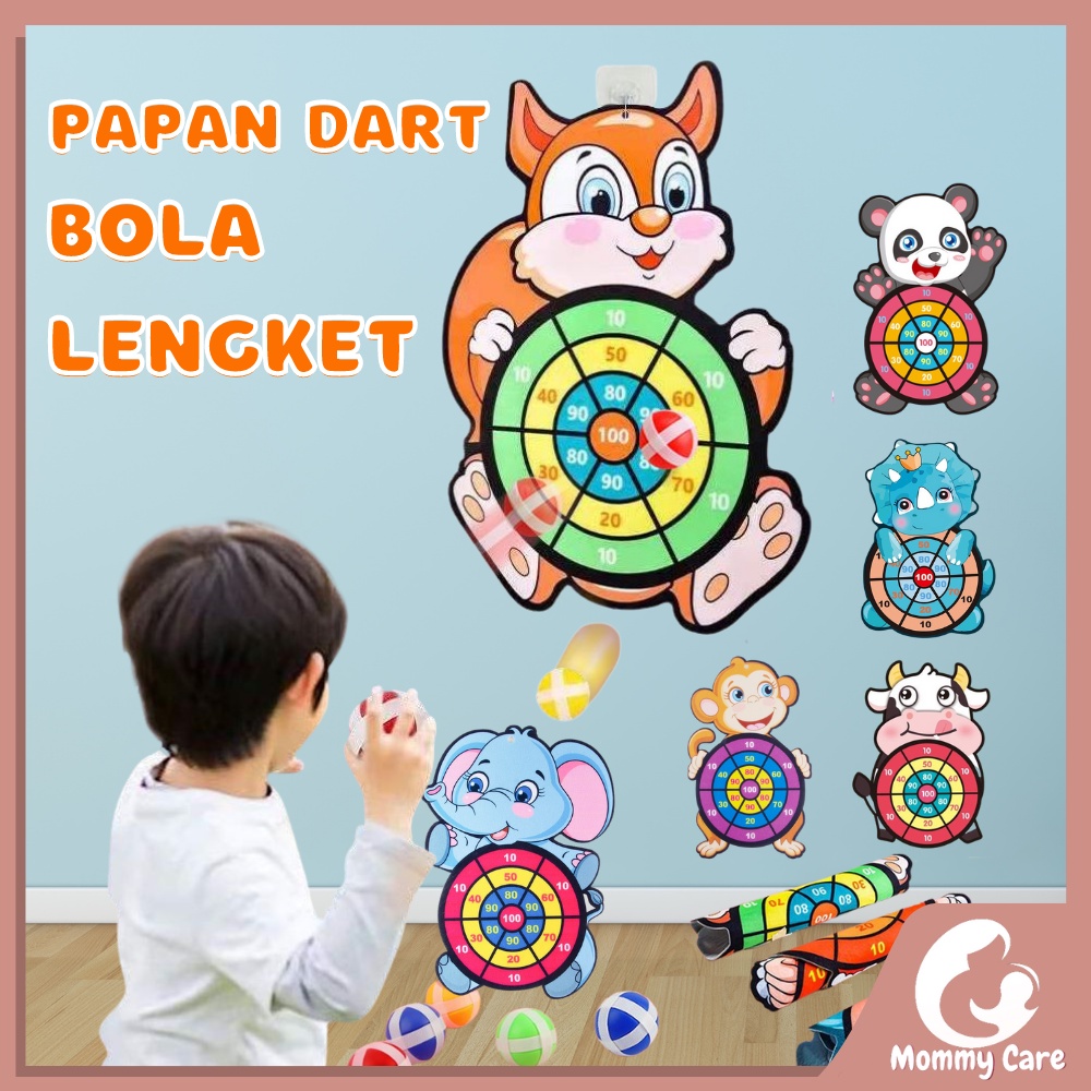 Jual MOMMYCARE Mainan Lempar Bola Papan Tempel Mainan Lempar Bola Anak ...