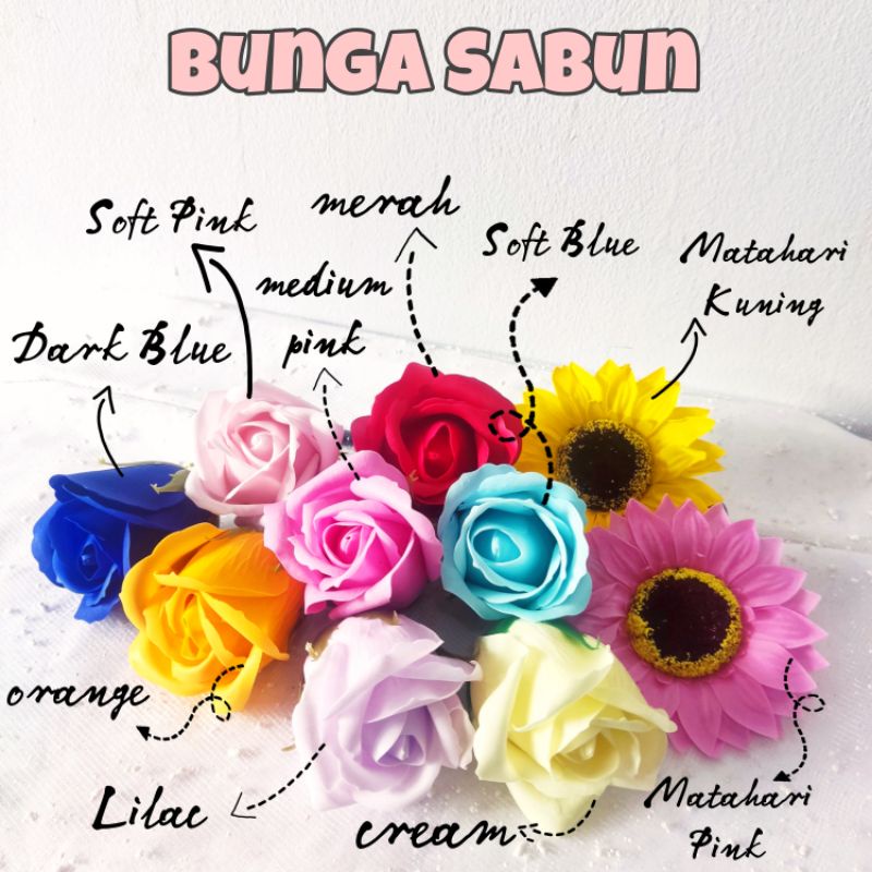 Jual BUNGA SABUN / SOAP FLOWER / BUNGA MAWAR / BUNGA MATAHARI SATUAN ...