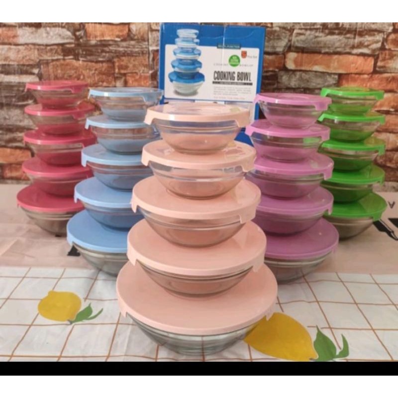 Jual MANGKOK KACA SET 5PCS | Shopee Indonesia