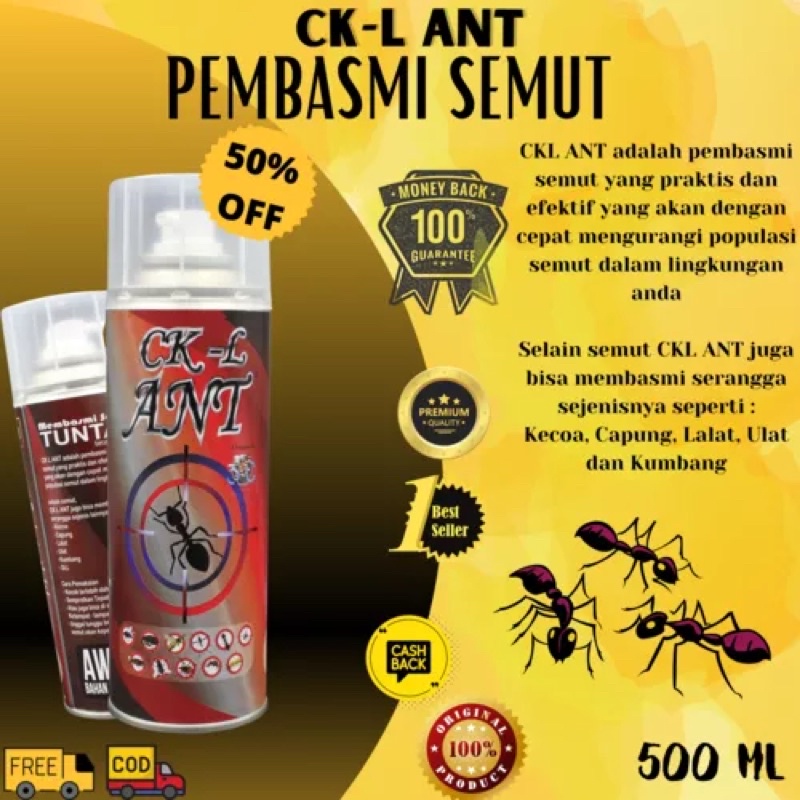 Jual pembasmi semut merah ck-l ant 500ml aerosol obat racun semut merah super ampuh bast Seller ...