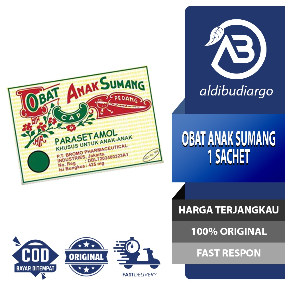 Jual OBAT ANAK SUMANG CAP PEDANG PARACETAMOL OBAT PANAS DEMAM 1 SACHET | Shopee Indonesia