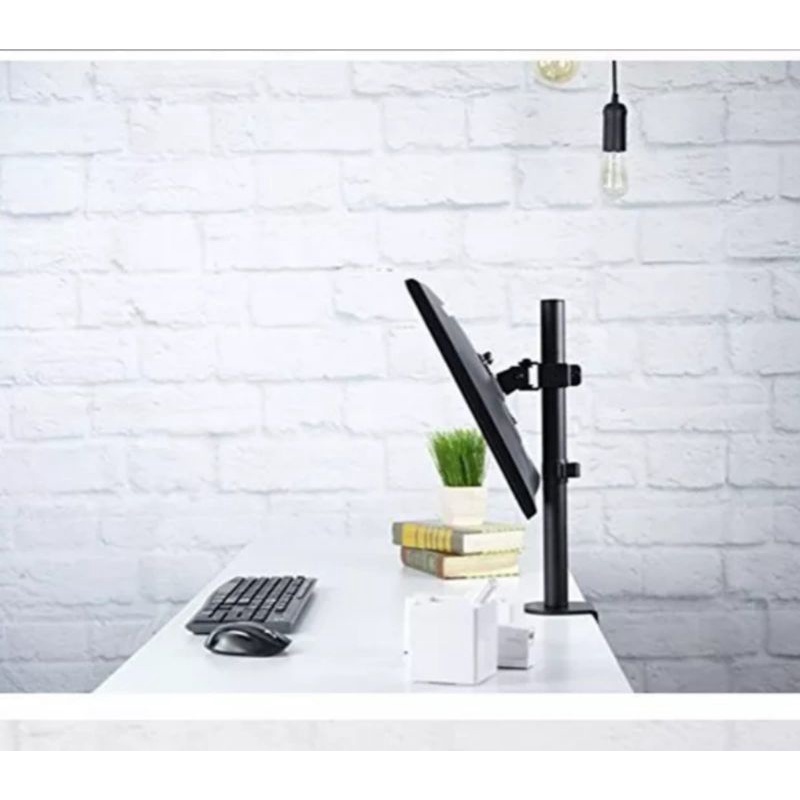 Jual bracket monitor meja tv dudukan berdiri stand tripod jepit clamp ...
