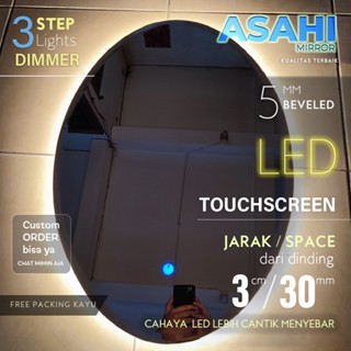 Jual TOUCHSCREEN Cermin LED 5 MM BEVEL OVAL Kaca Cermin Smart Mirror ...