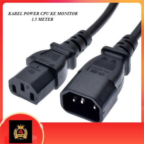 Jual KABEL POWER CPU KE MONITOR 1.5 METER | Shopee Indonesia