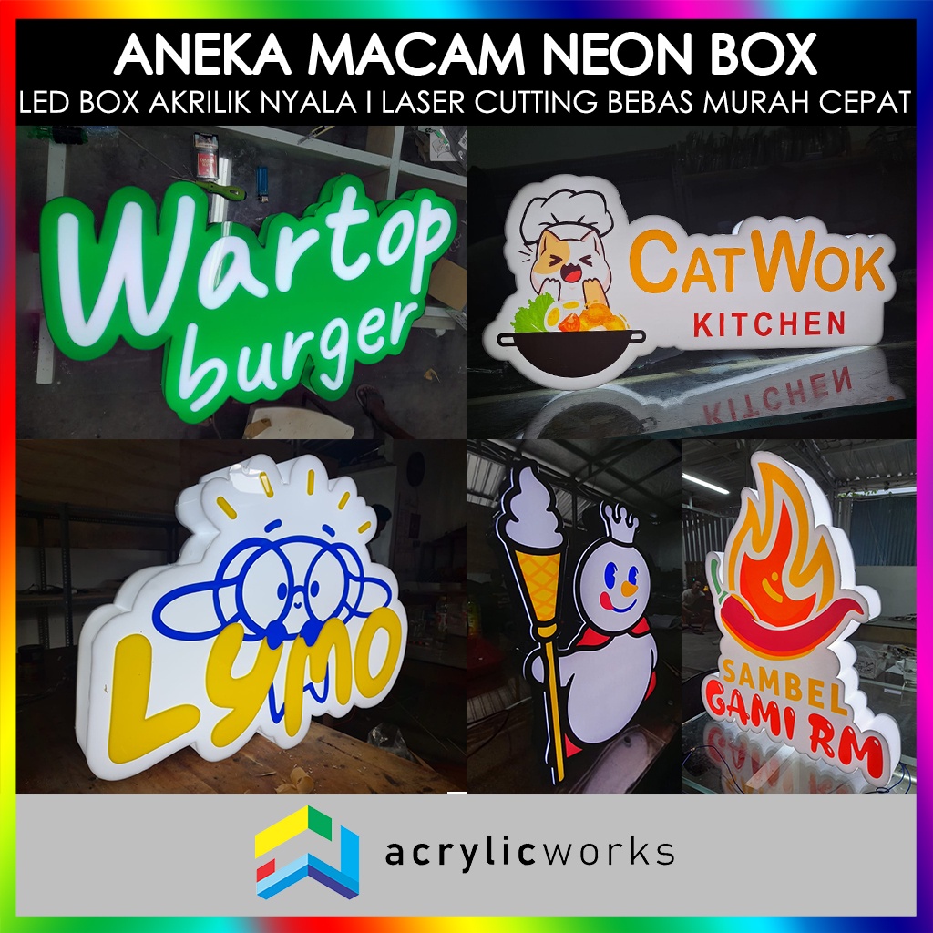 Jual Neon Box Full Akrilik Pemasangan Mudah dan Cepat | Shopee Indonesia
