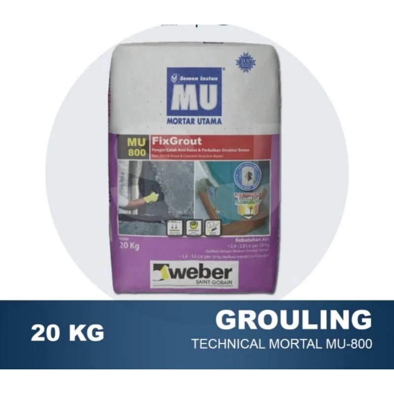 Jual Mortar MU-800/Semen Instant Untuk Grouting @ 20 kg Khusus Medan ...