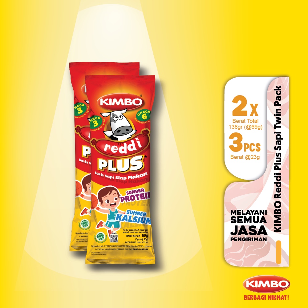 Jual KIMBO Reddi Plus Sosis Sapi Twin Pack | Shopee Indonesia