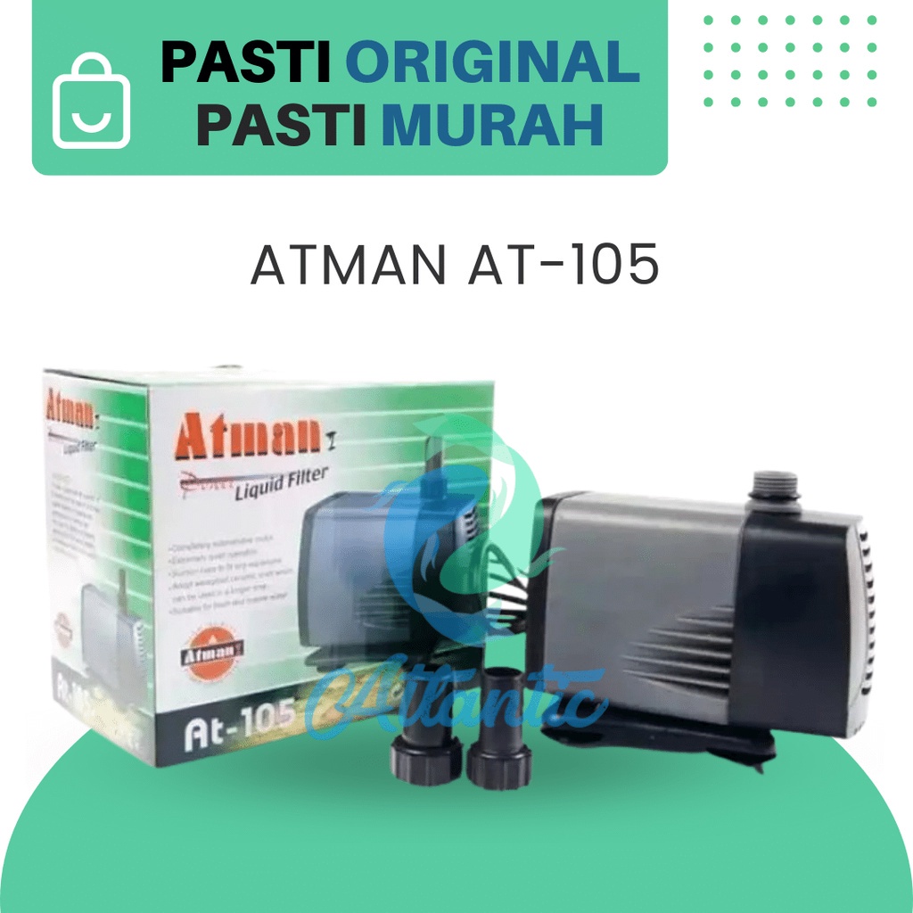 Jual ATMAN AT 105 50 Watt 3 Meter Pompa Air Celup Aquarium Aquascape ...