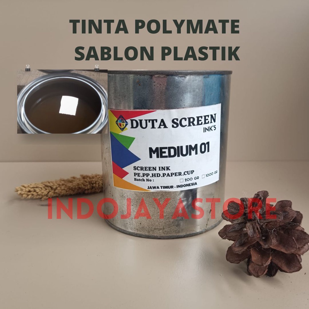 Jual TINTA SABLON PLASTIK MEDIUM-POLYMATE-DUTA SCREEN 1KG | Shopee ...